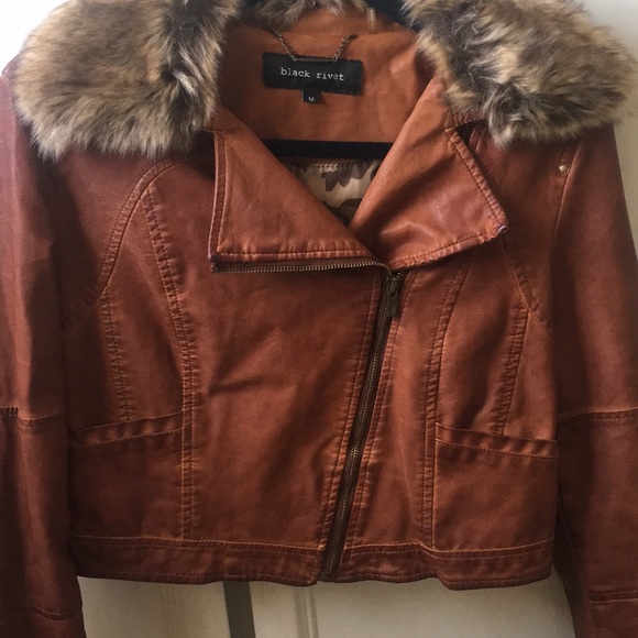 Black Rivet | Jackets & Coats | Short Waisted Leather Jacket | Poshmark